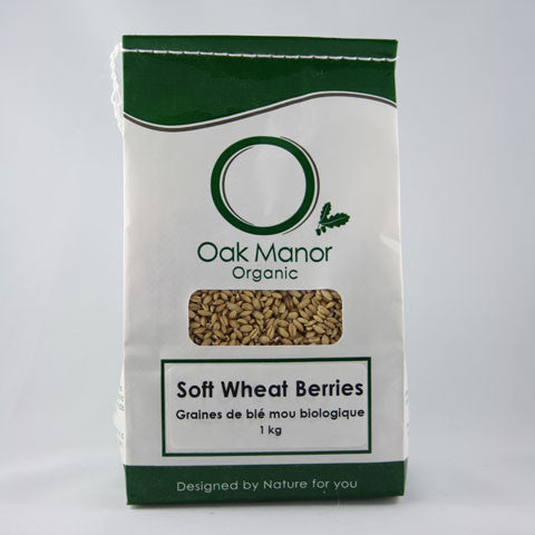 Organic Soft Wheat Kernels – Oak Manor Organic